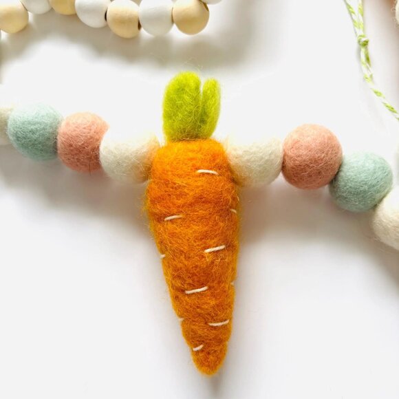 Holiday | Felt Easter Garland Handmade Carrot Spring Decor | Poshmark